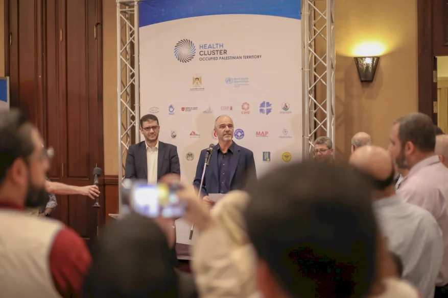 PCRF Participates In Health Cluster Exhibition In Gaza