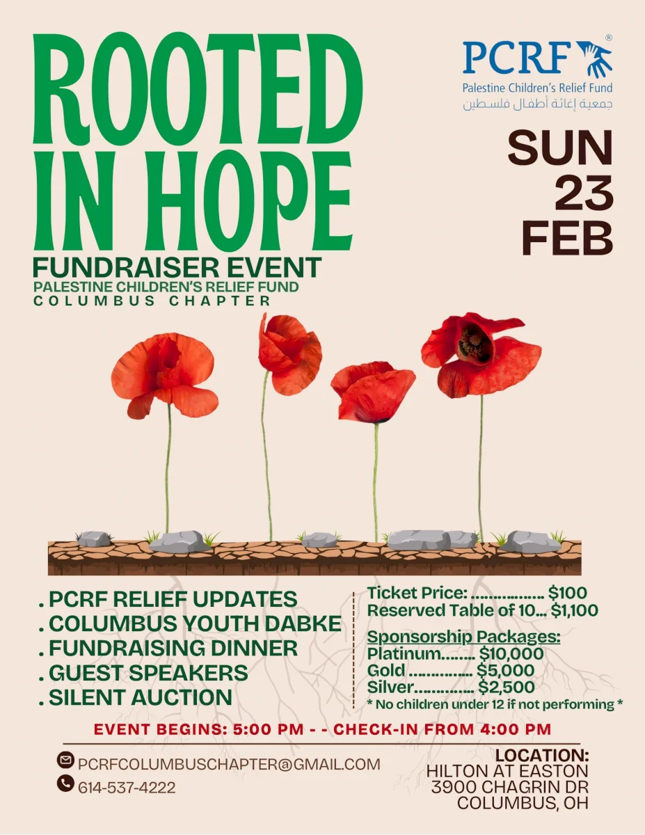 PCRF - Columbus Benefit Dinner For Gaza 2025