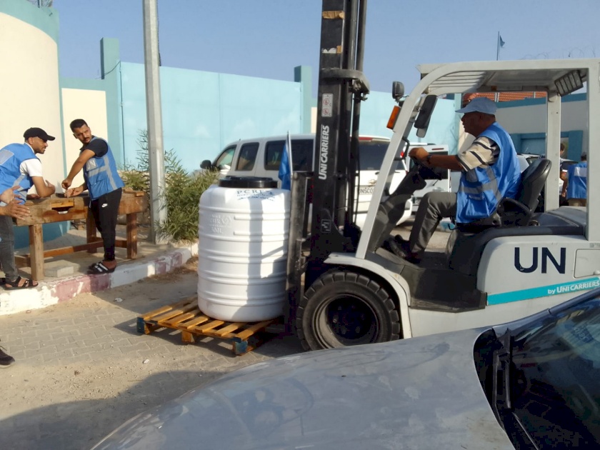 Clean Water Delivery to UN Compound in Southern Gaza