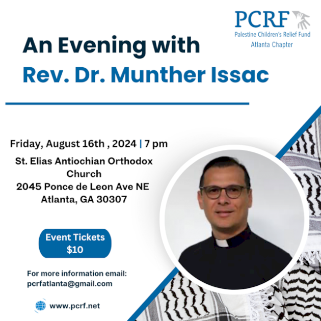 PCRF-Atlanta: Evening With Rev. Dr. Munther Issac