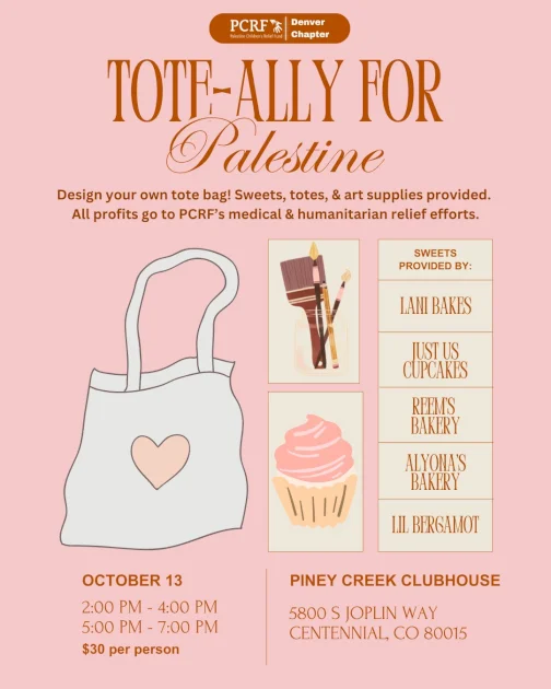 PCRF - Denver Tote-Ally For Palestine, 2024